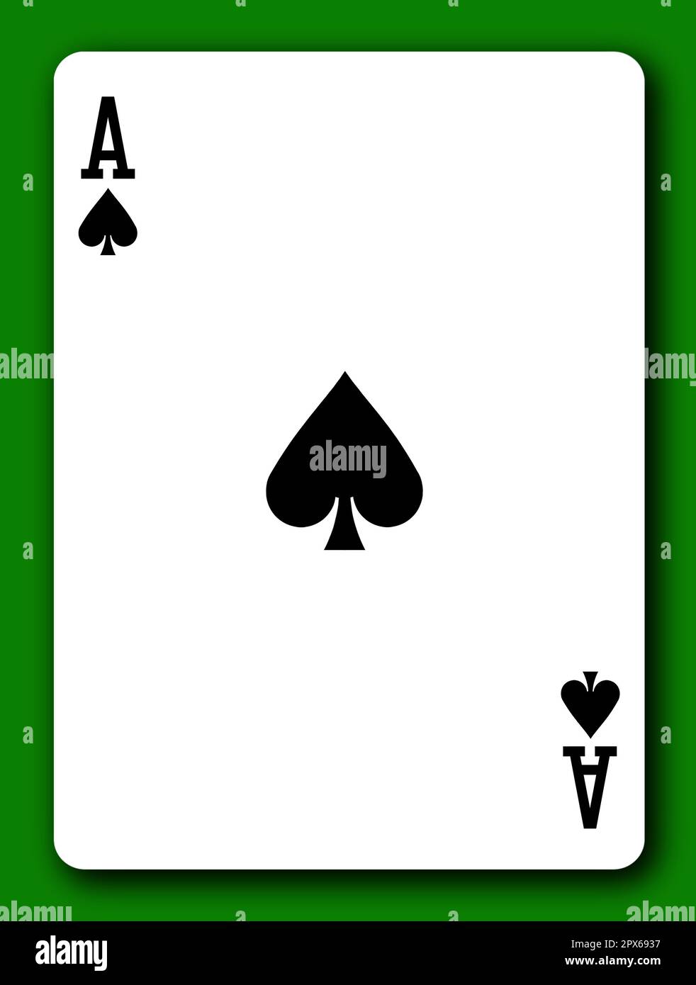 An Ace of Spades playing card with clipping path to remove background ...