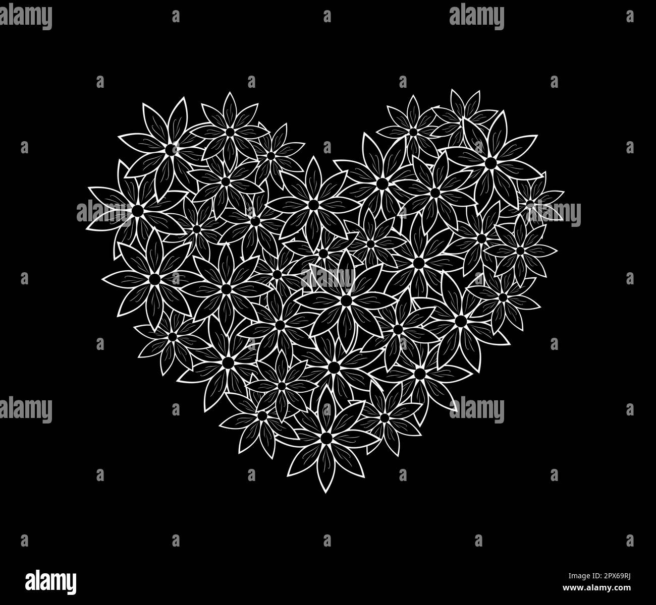 Flower heart template. Vector illustration Stock Vector Image & Art - Alamy