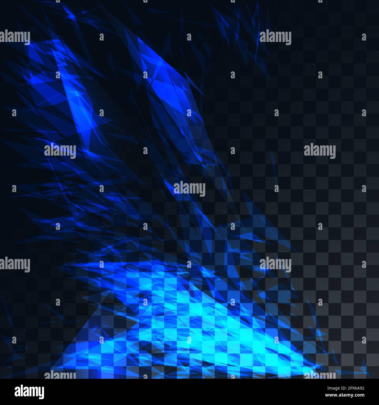 Abstract blue transparent energy futuristic three-dimensional glass ...