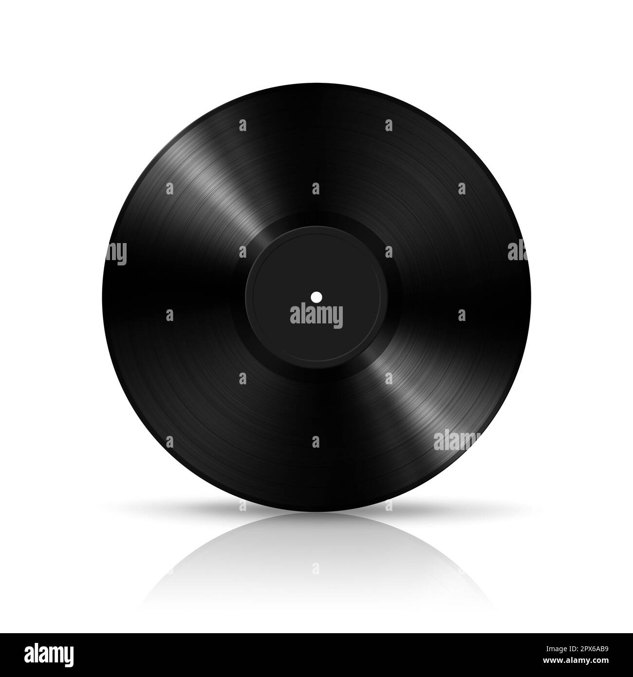 Black vinyl record isolated on white background. 3D illustration Stock ...