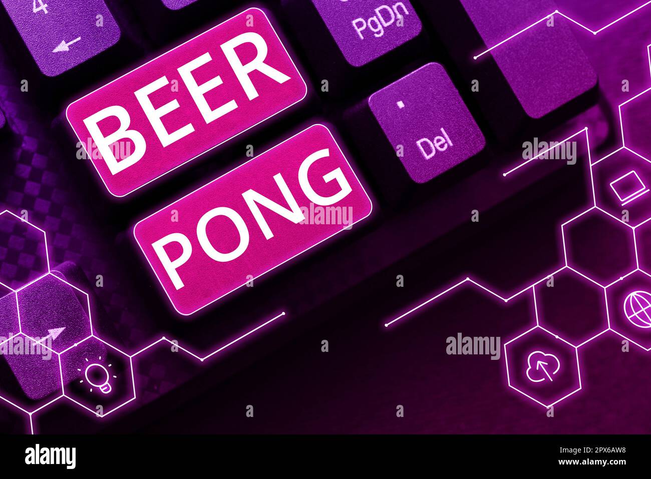 Hand writing sign Beer Pong, Business concept a game with a set of beer ...