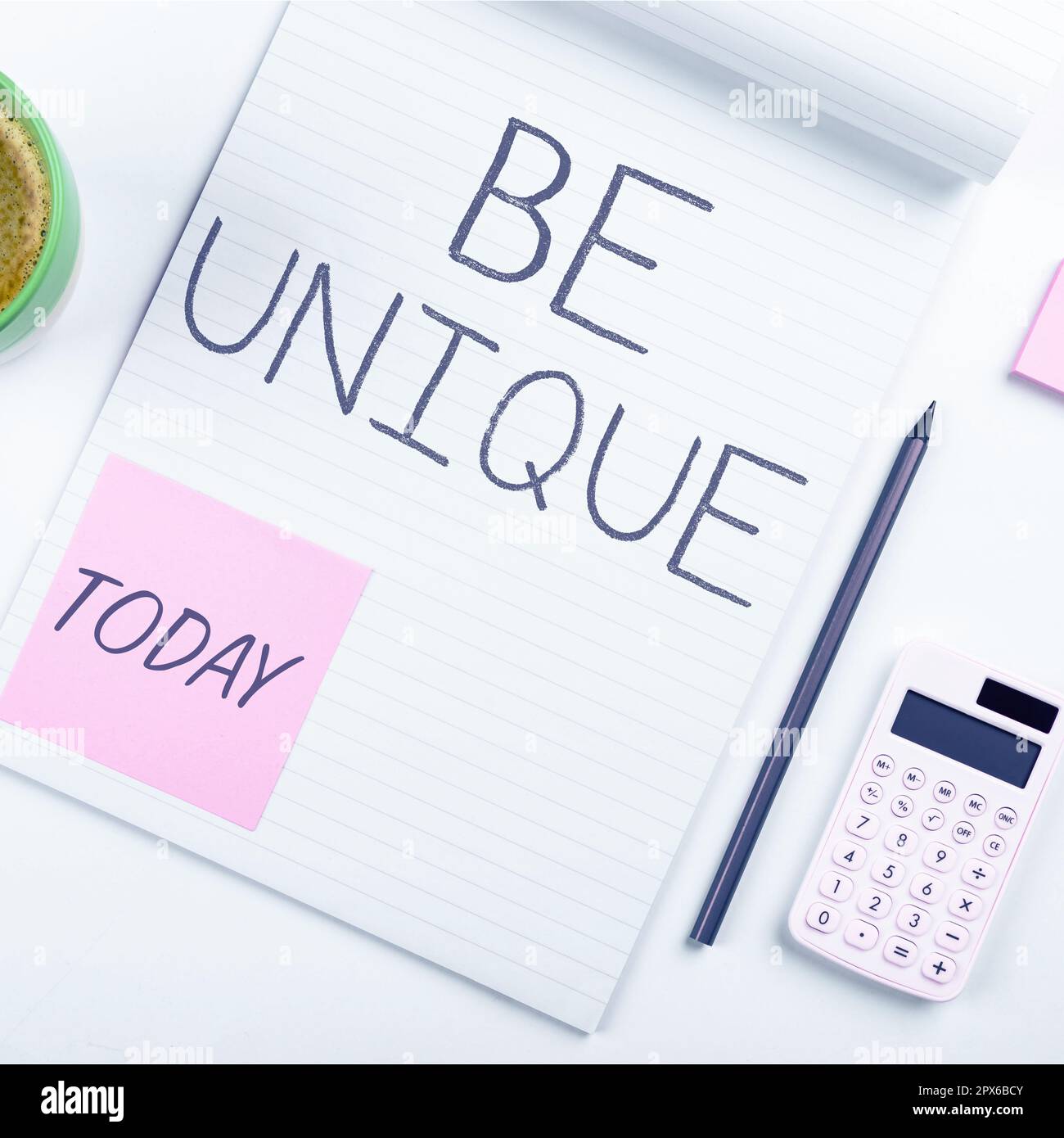 Text sign showing Be Unique, Internet Concept being the only one of its ...