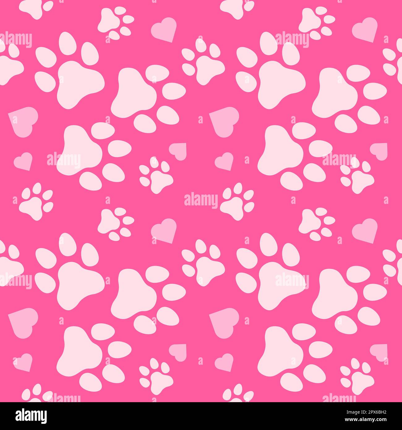 Paw seamless pattern vector doodle abstract dog and cat animal ...