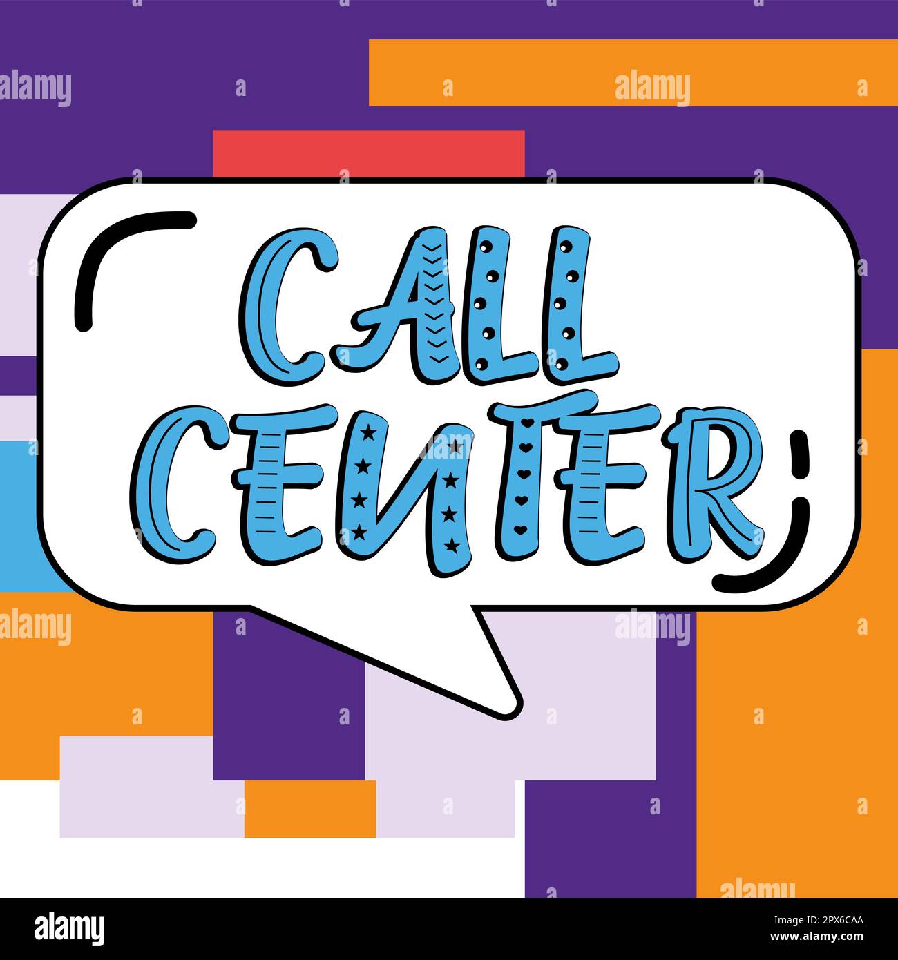 Conceptual display Call Center, Word for an office in which large ...