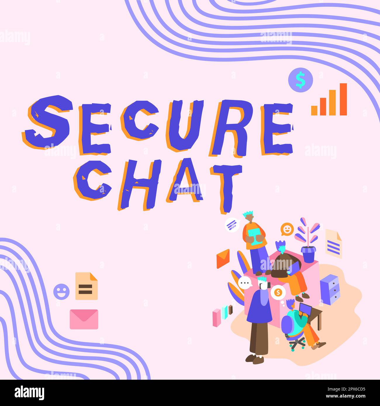 Text showing inspiration Secure Chat, Internet Concept approach to protect messages when sent ...