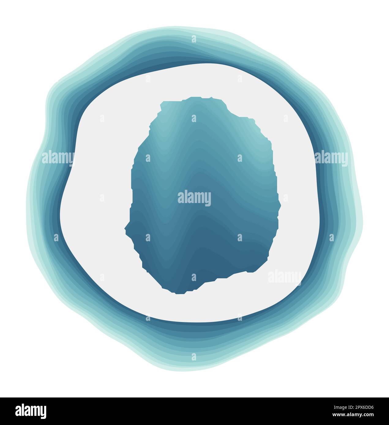 Nevis logo. Badge of the island. Layered circular sign around Nevis ...