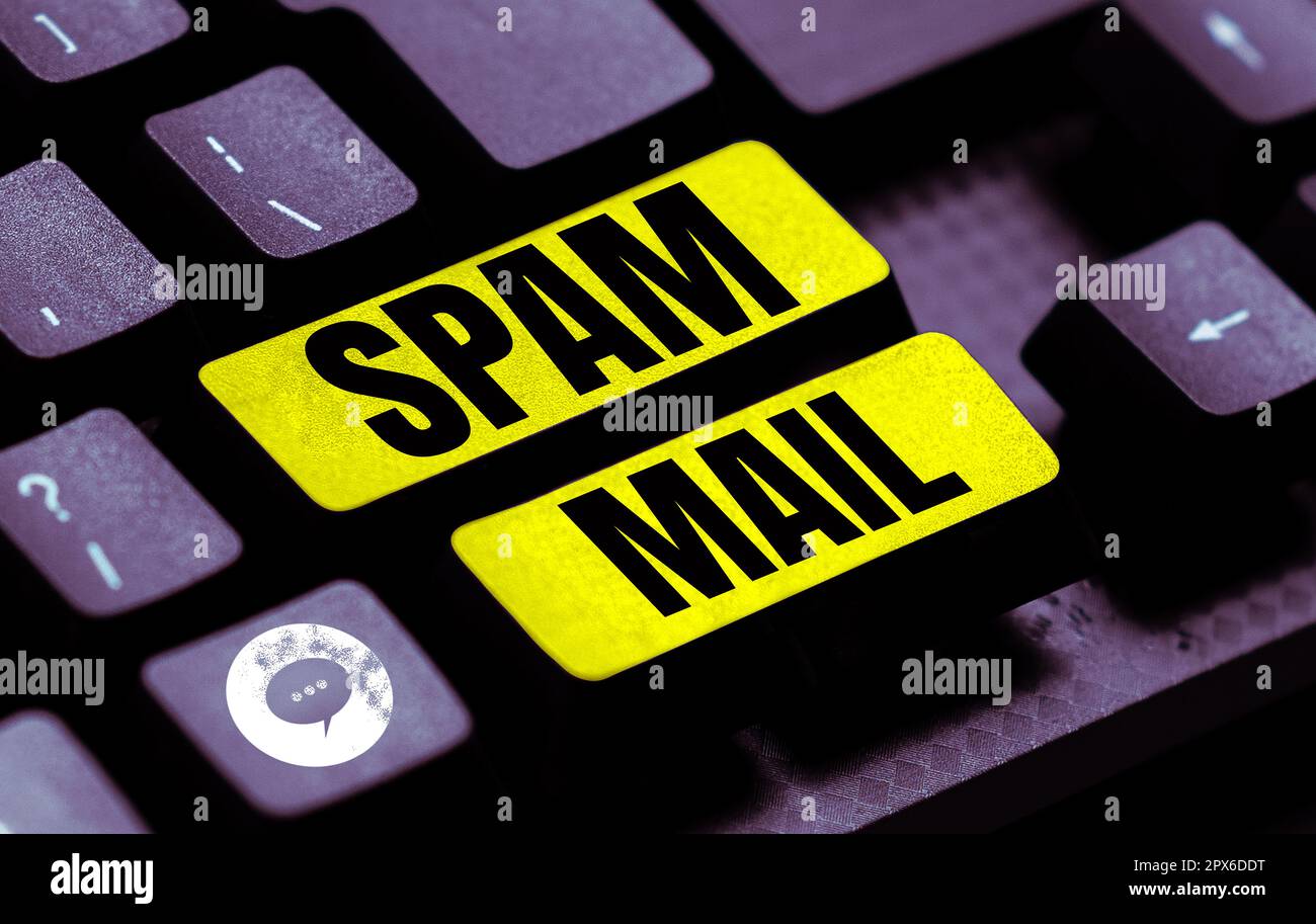 Text showing inspiration Spam Mail, Word Written on Intrusive ...