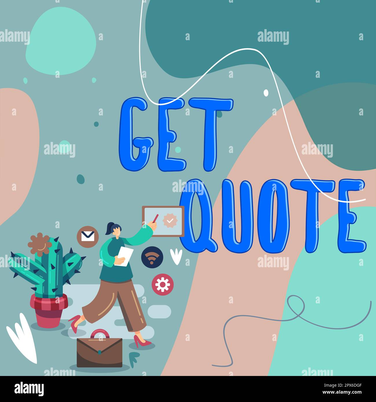 Sign displaying Get Quote, Business showcase the most recent price to ...