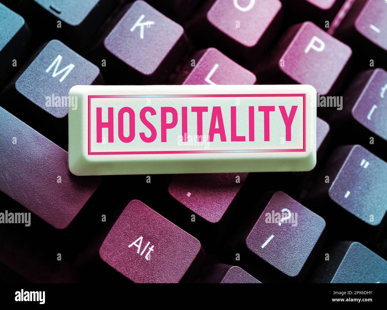 Text caption presenting Hospitality, Business approach the friendly and ...