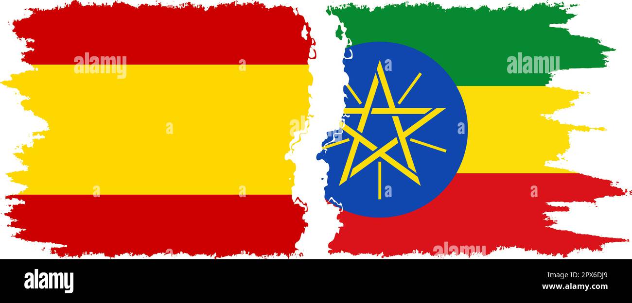 Ethiopia and Spain grunge flags connection, vector Stock Vector Image ... Ethiopia and Spain grunge flags connection, vector Stock Vector Image ...