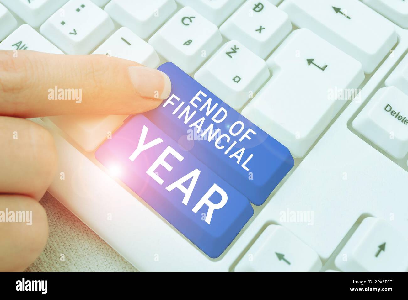 Hand writing sign End Of Financial Year, Business overview Revise and ...