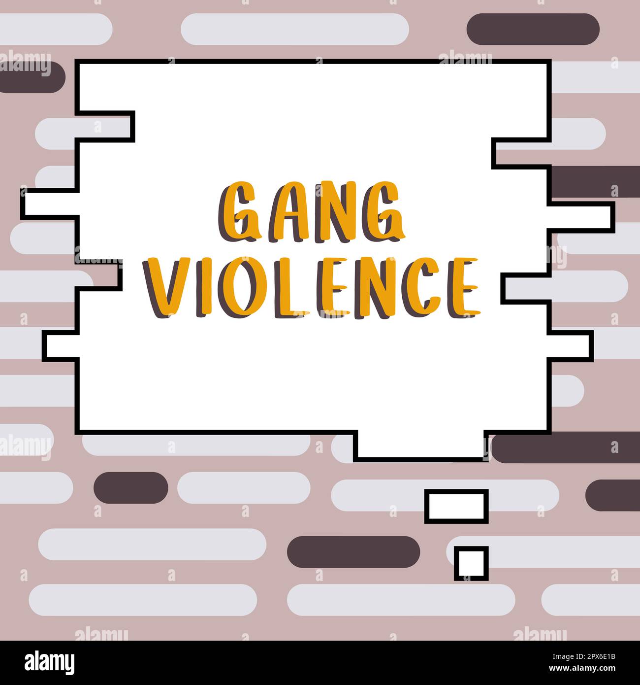 Conceptual display Gang Violence, Word for infringement of the laws ...