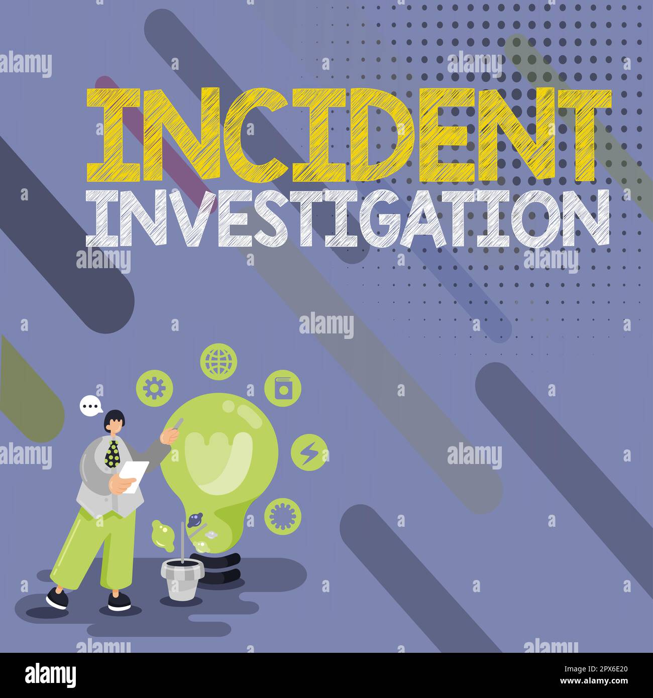 Text showing inspiration Incident Investigation, Business approach ...