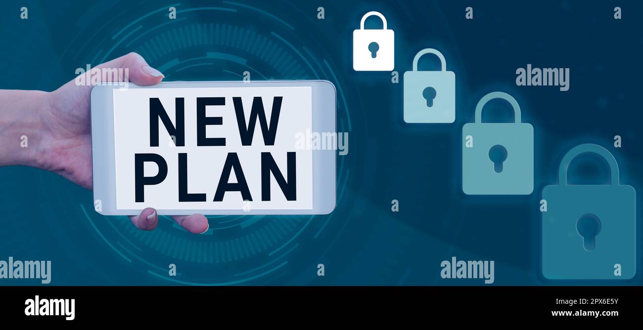 Inspiration showing sign New Plan, Internet Concept Start of a detailed ...