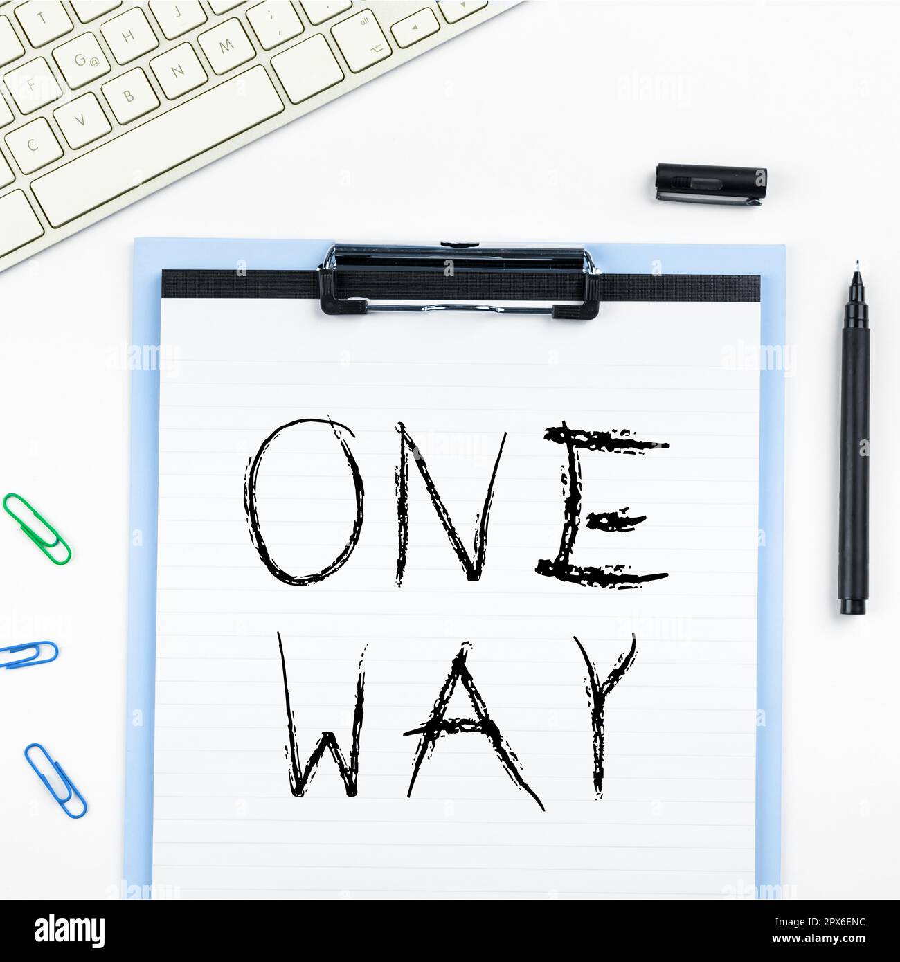 Sign displaying One Way, Business idea Only direction Street sign ...