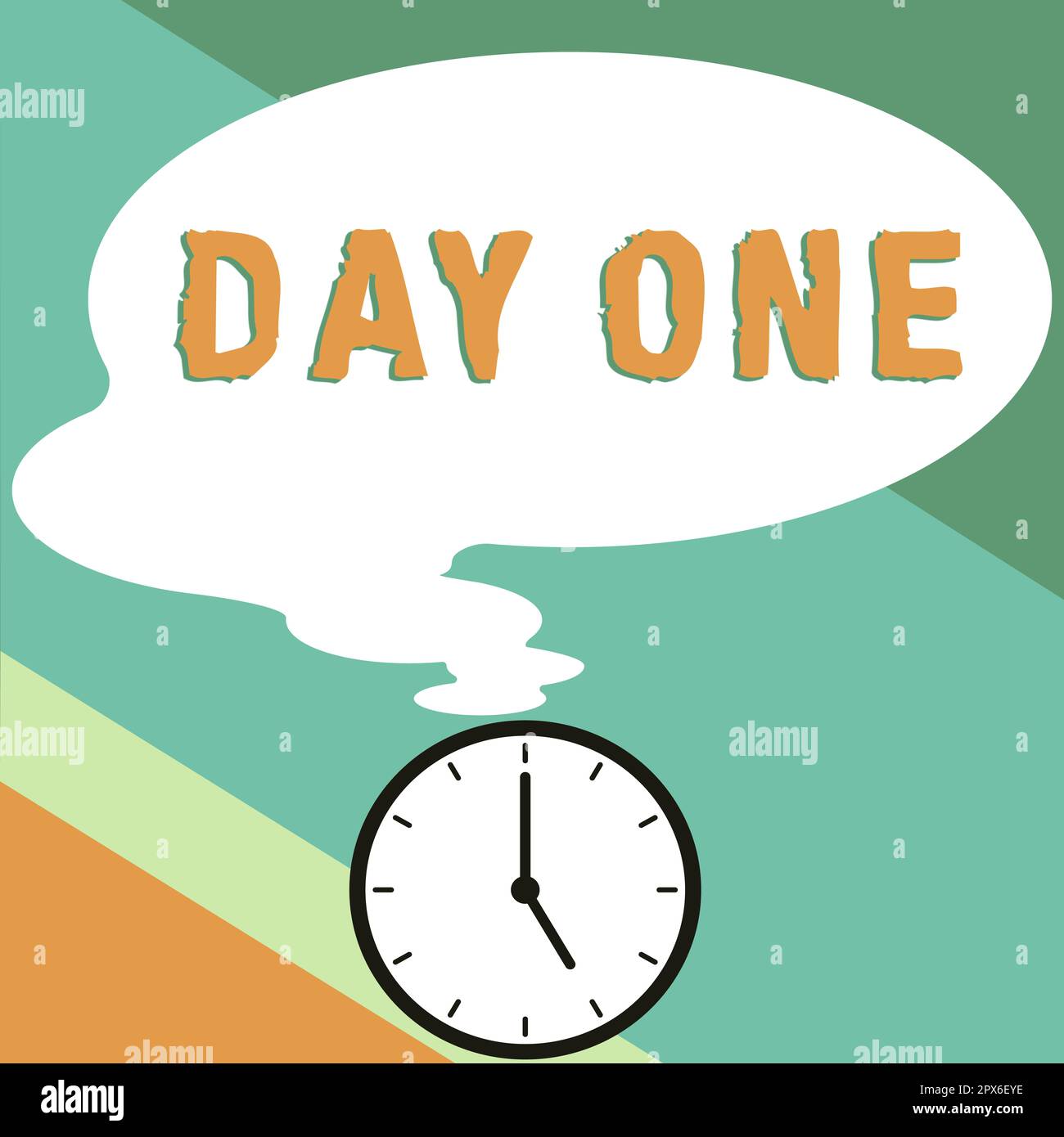 Sign displaying Day One, Word Written on Start moment First step ...