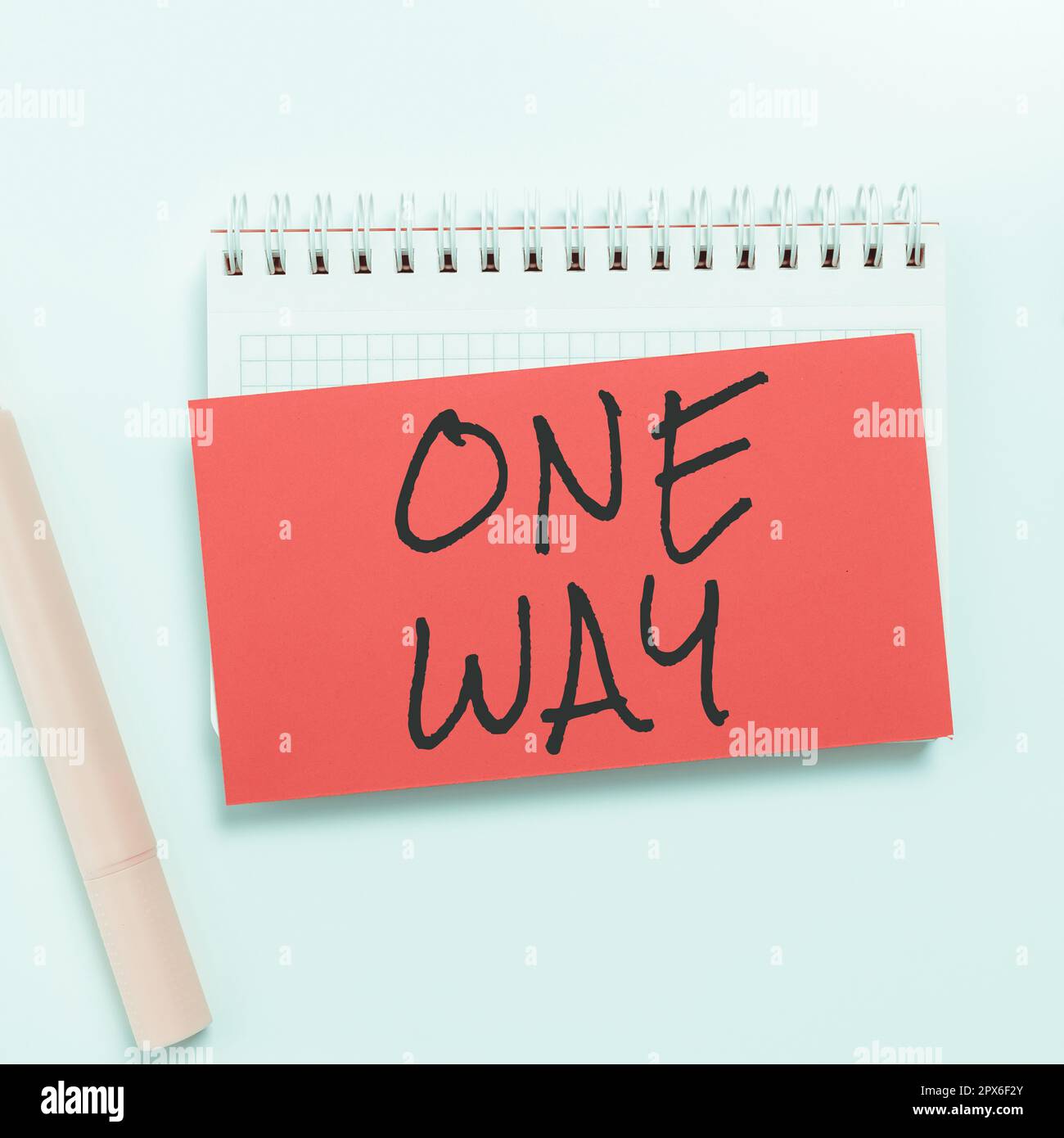 Text showing inspiration One Way, Business overview Only direction ...