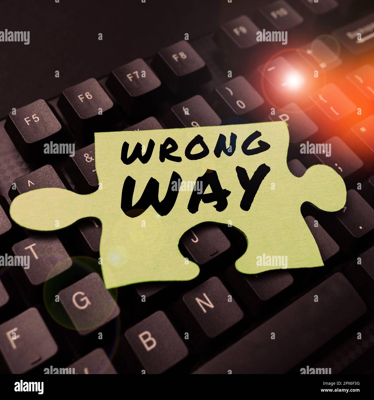 Text caption presenting Wrong Way, Business approach taking an ...