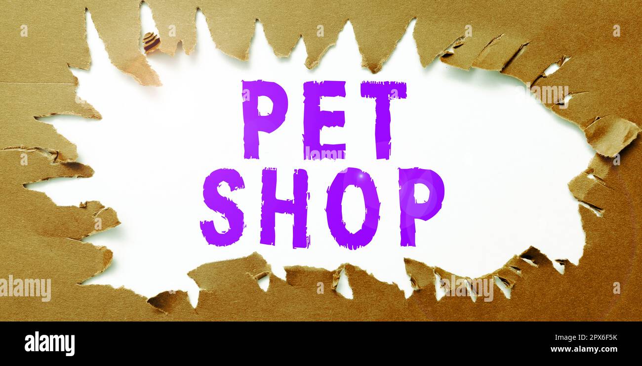 Conceptual caption Pet Shop, Internet Concept Retail business that ...