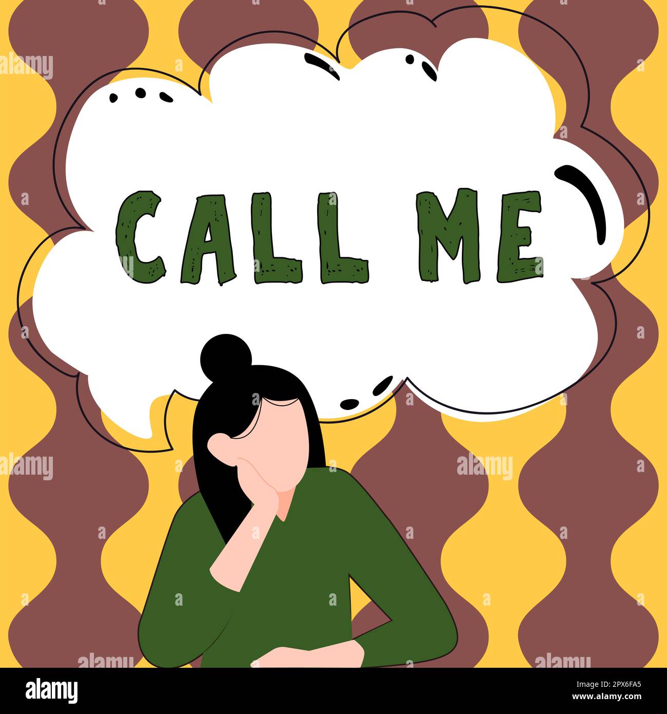 Text sign showing Call Me, Concept meaning Asking for communication by ...