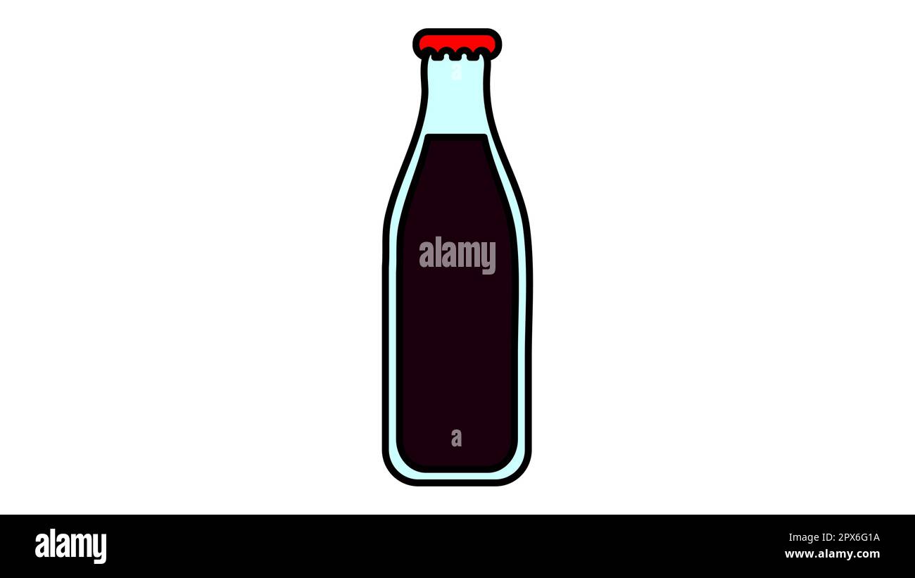 Large bottle of cola isolated on white background. Vector EPS-10 Stock ...