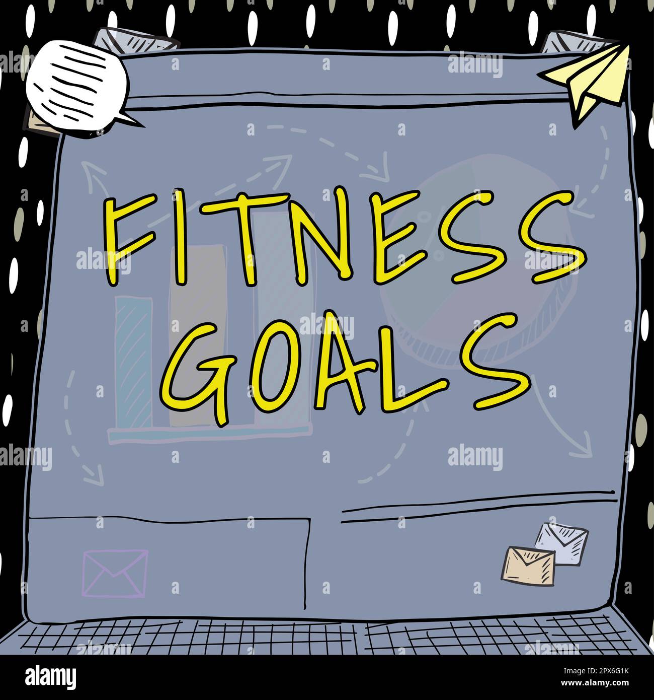 Text showing inspiration Fitness Goals, Word Written on Loose fat Build ...
