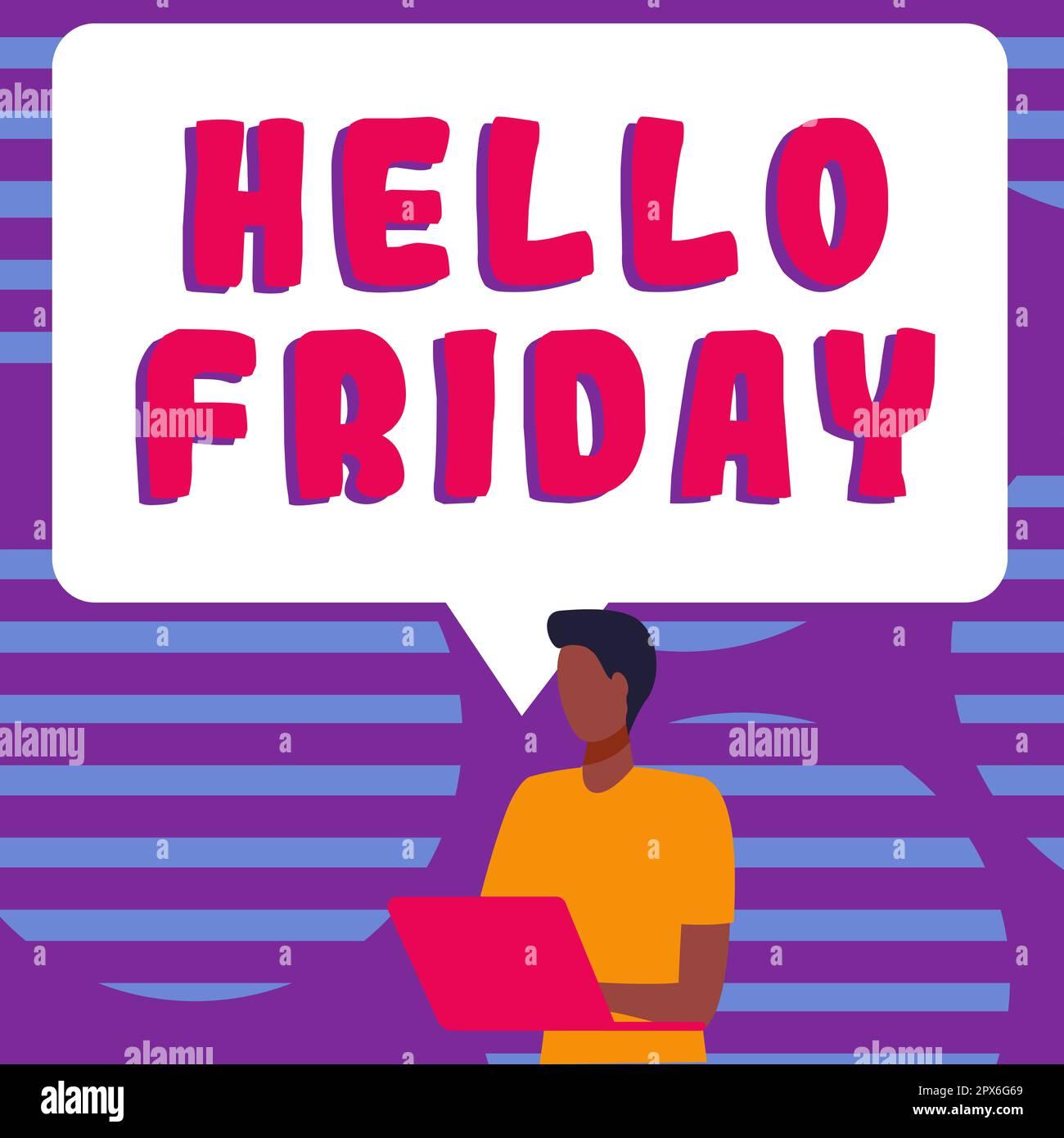 Text sign showing Hello Friday, Word Written on Greetings on Fridays ...