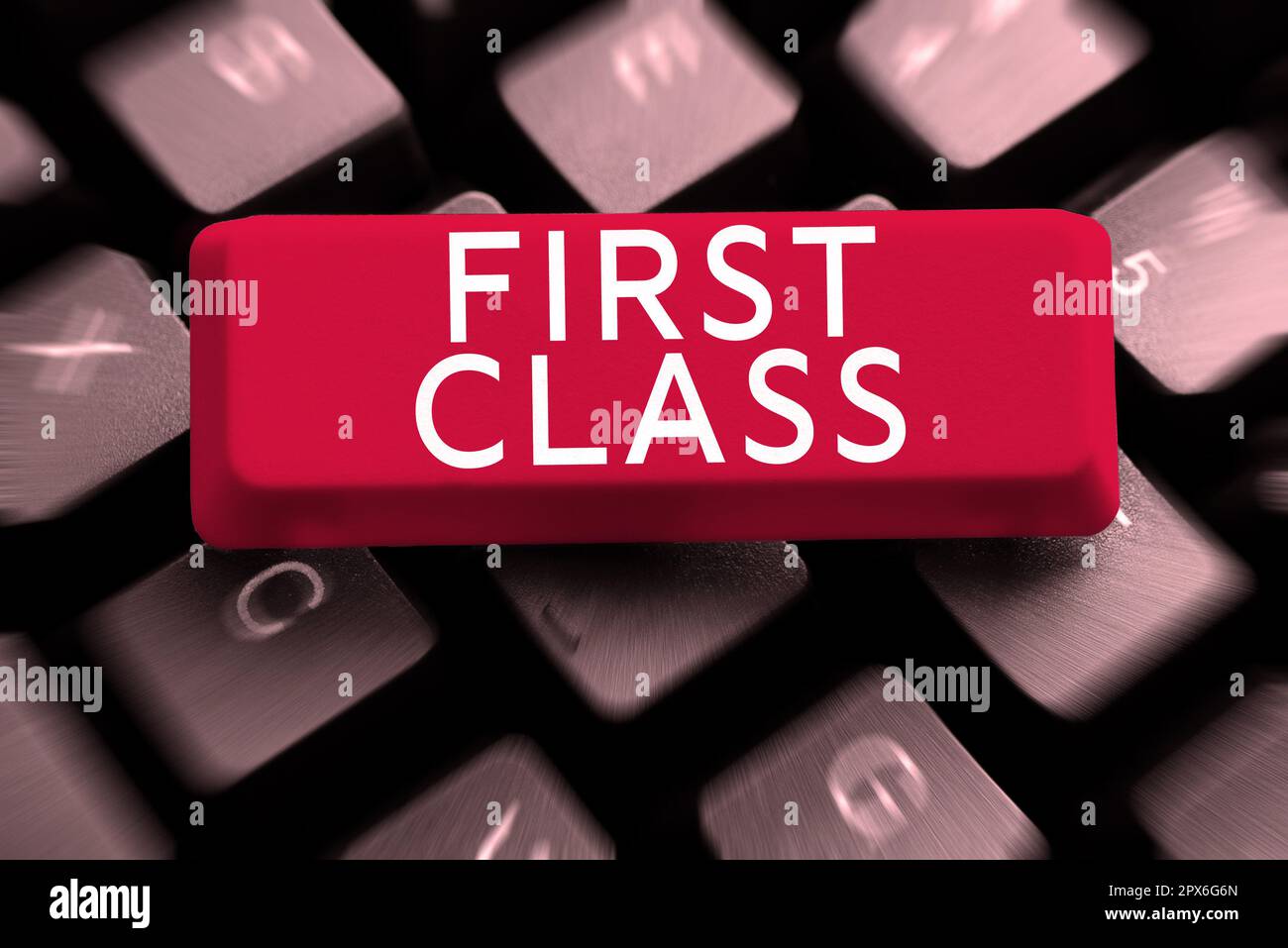 Hand writing sign First Class, Business approach the most expensive and ...