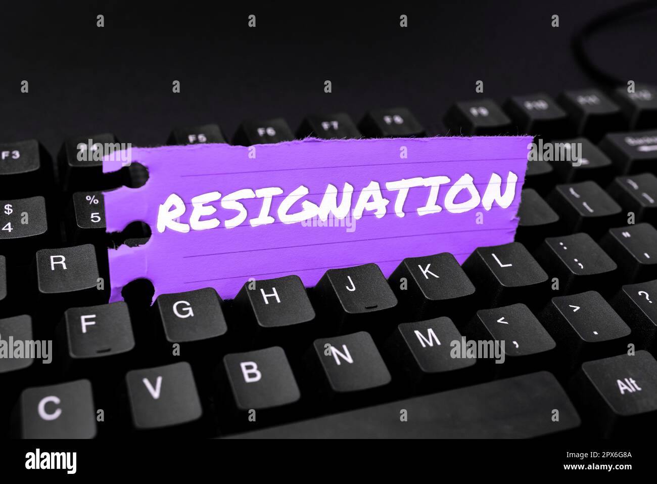 Text sign showing Resignation, Business overview act of giving up ...