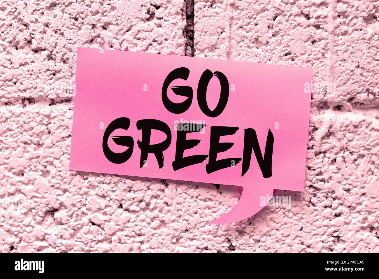 Sign displaying Go Green, Internet Concept making more environmentally ...