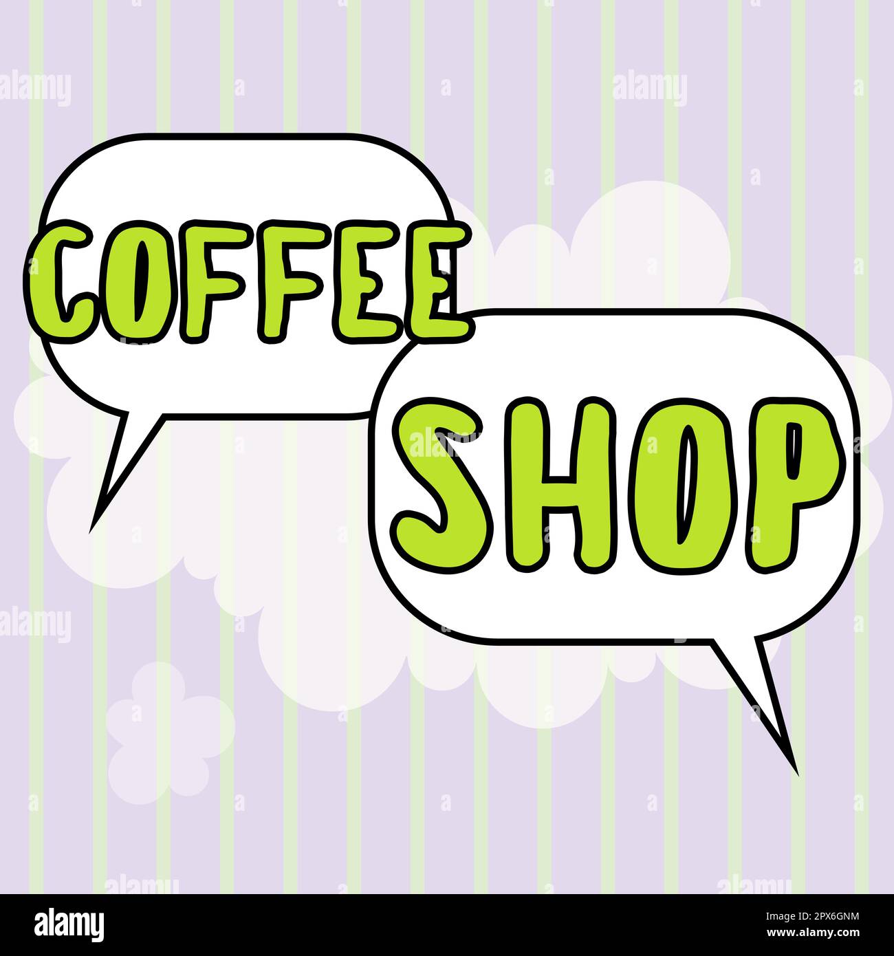 Conceptual display Coffee Shop, Word Written on small informal ...