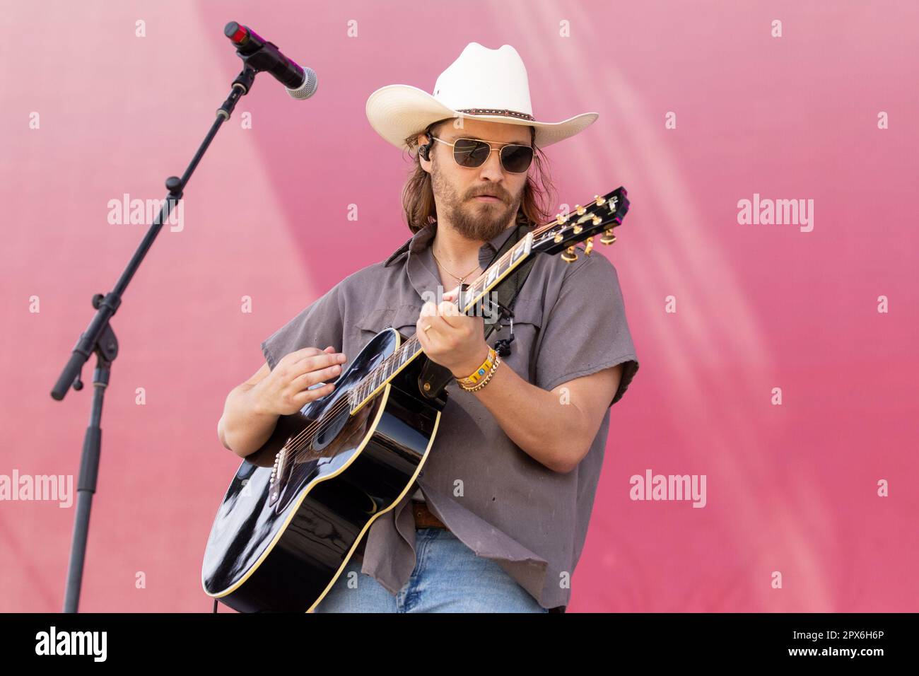 Indio, USA. 30th Apr, 2023. Country musician Luke Grimes during the ...