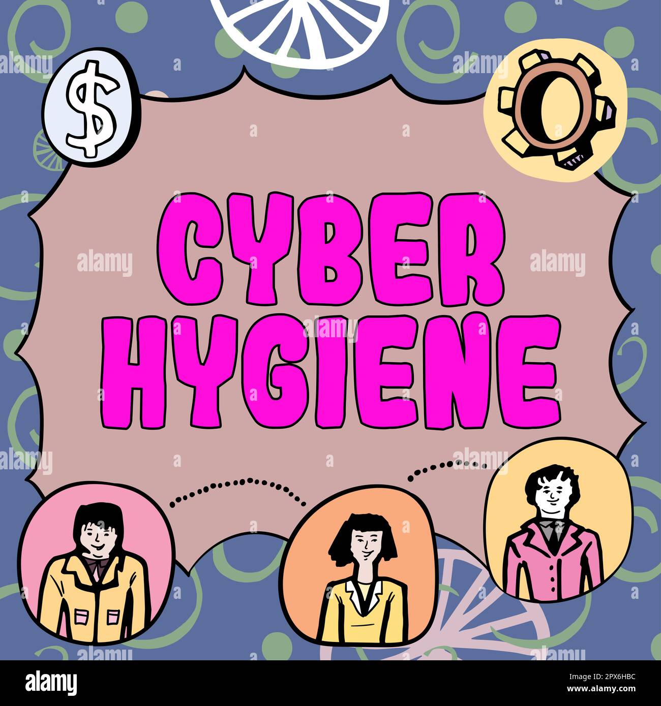 Conceptual display Cyber Hygiene, Internet Concept steps that computer ...