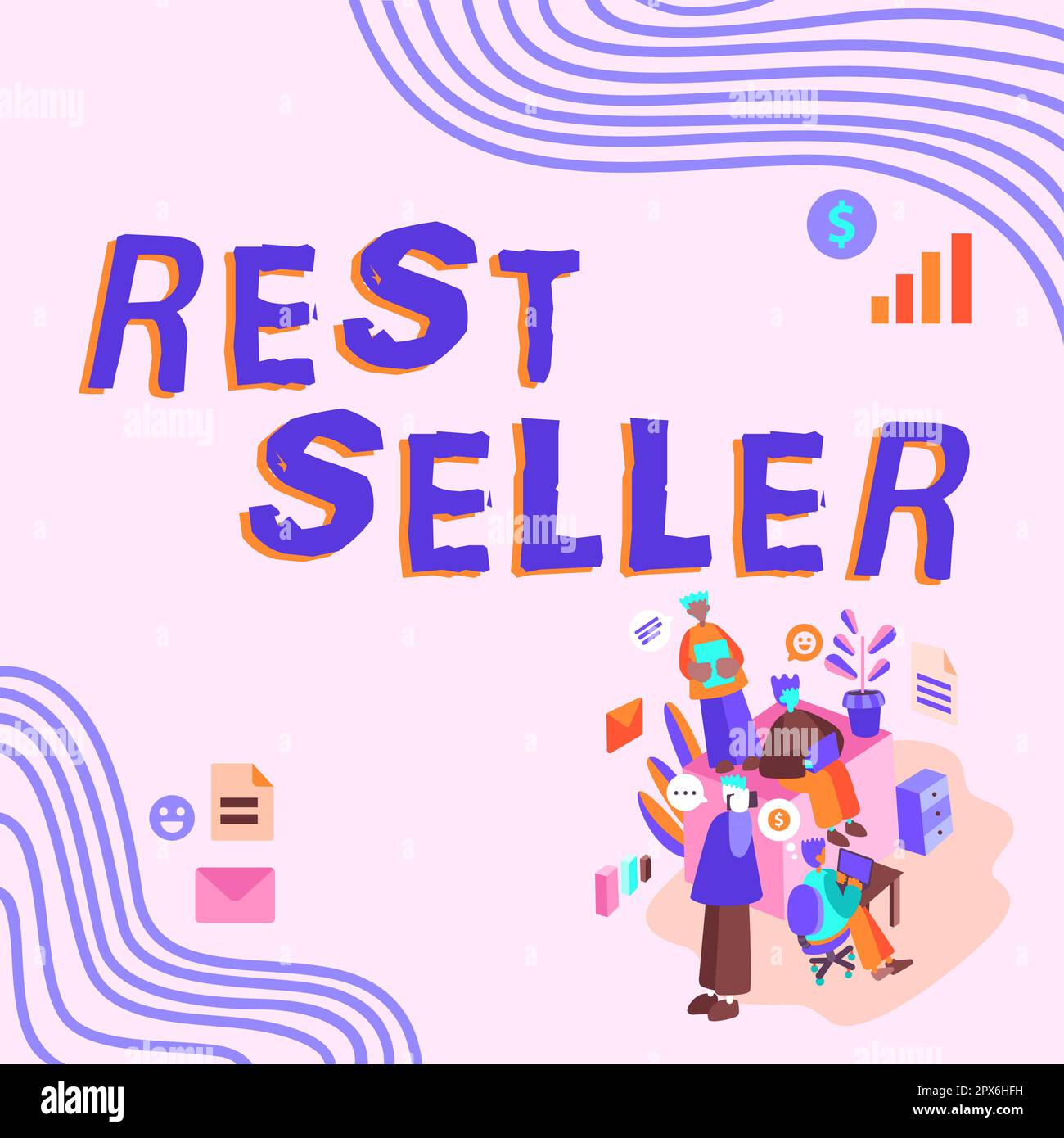 Conceptual display Rest Seller, Business approach one feature or the ...