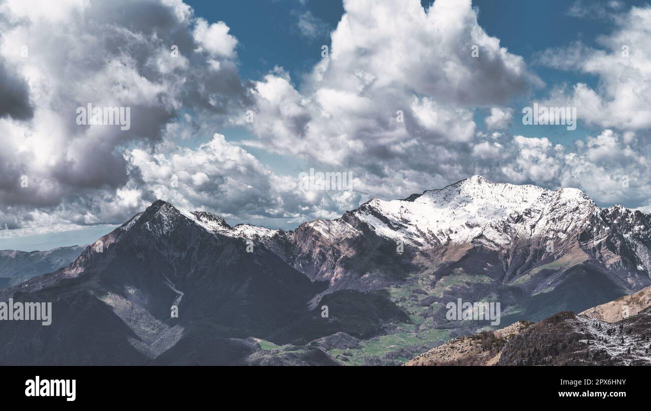 Landscape with the Grigne mountains of Lecco Lombardy Italy Stock Photo ...
