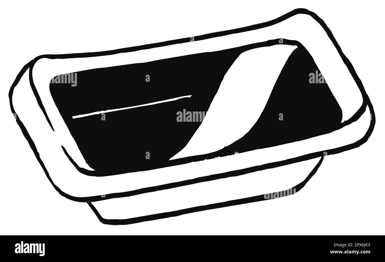 soy sauce, japanese food, hand draw illustration, black and white ...