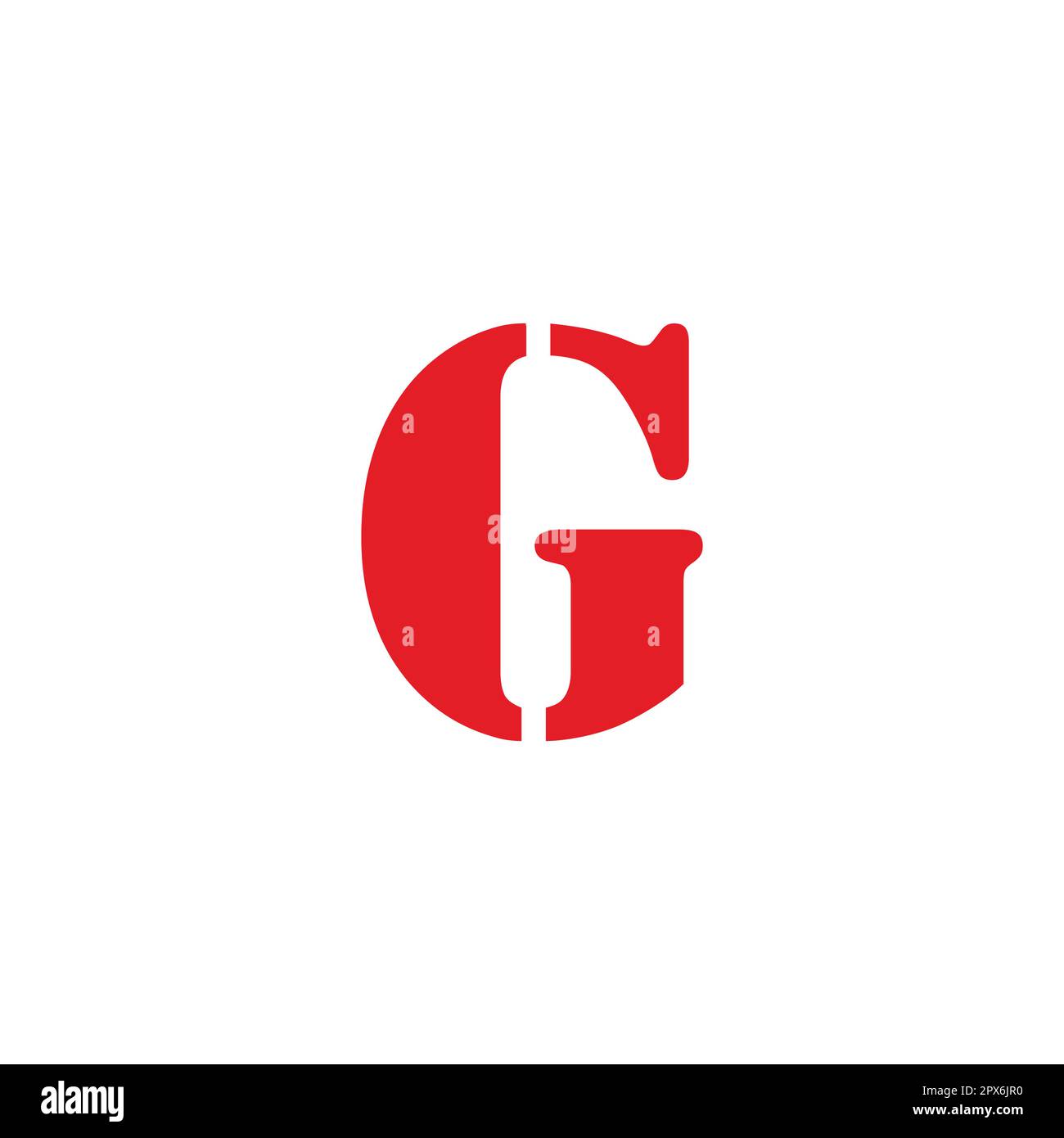 Letter G red geometric symbol simple logo vector Stock Vector Image ...
