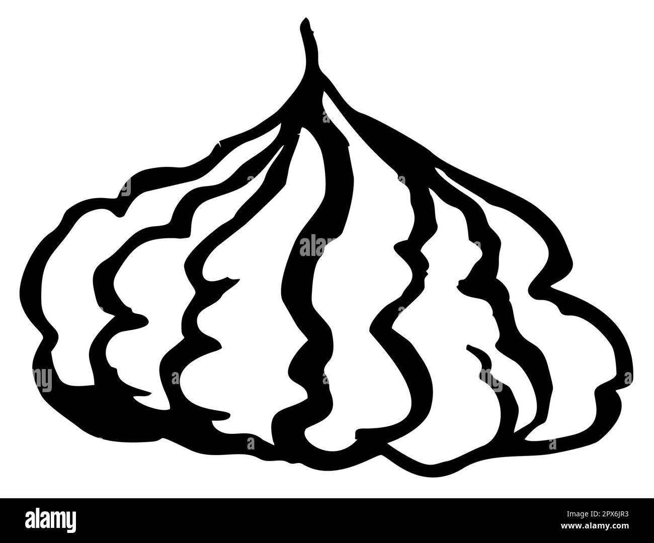 wasabi, japanese food, hand draw sketch, black and white illustration ...