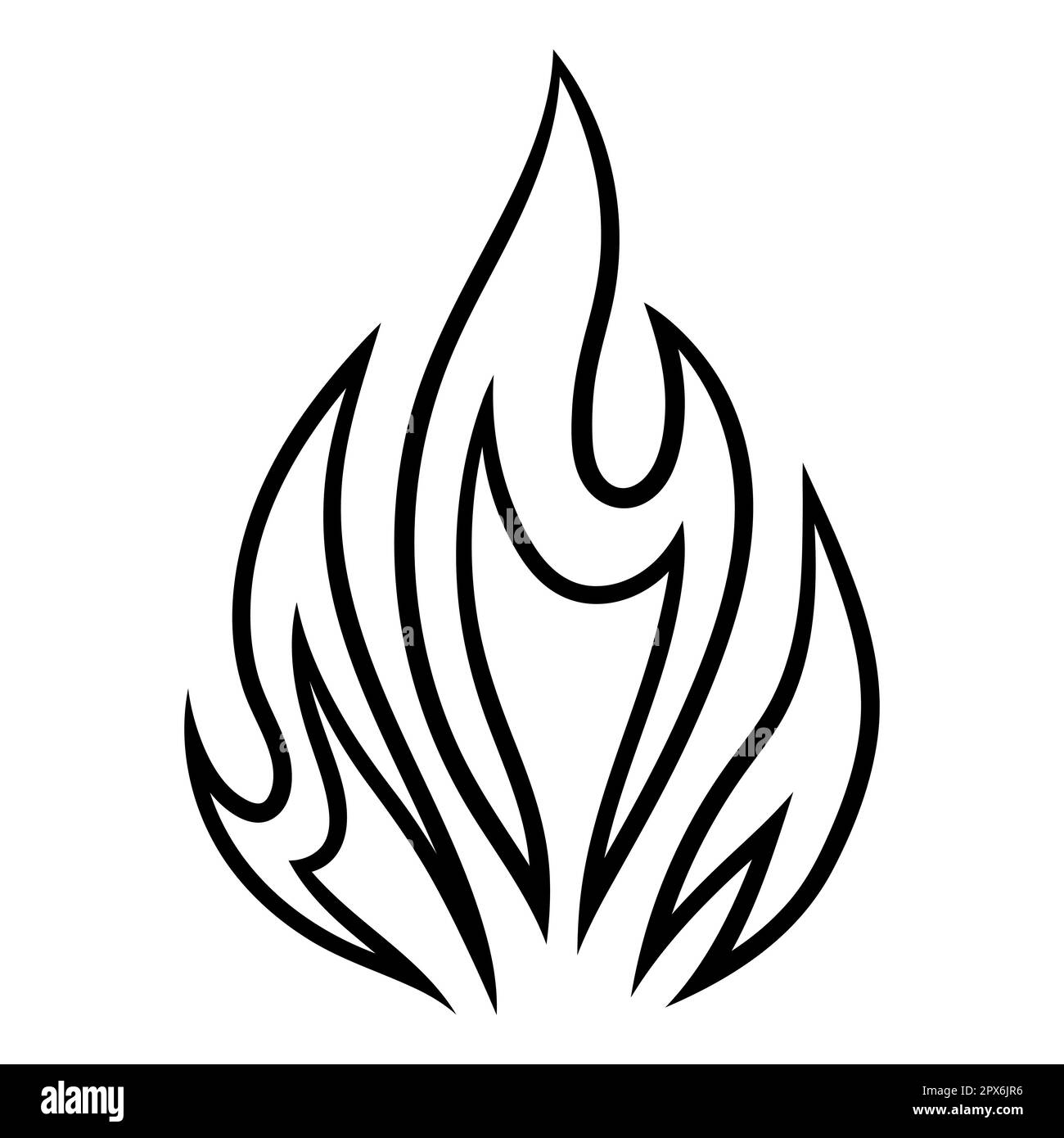 Illustration of stylized fire. Decorative element for design Stock ...