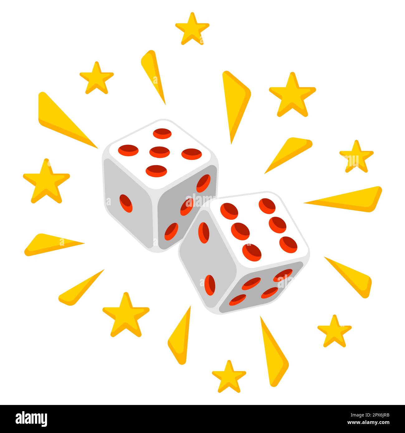 Playing dice illustration Stock Vector Images - Alamy