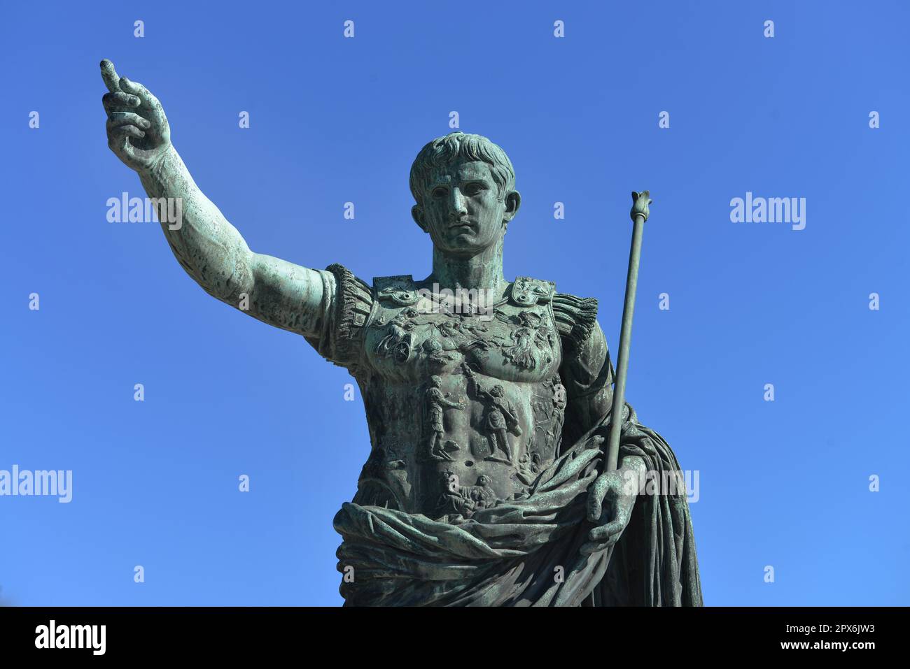 Monument to Augustus, Via dei Fori Imperiali, Rome, Italy Stock Photo ...
