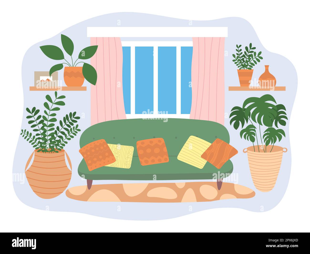 Interior window seat in Cut Out Stock Images & Pictures - Alamy