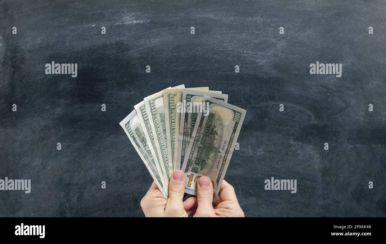 Money gestures financial fraud woman hand dollar Stock Photo - Alamy