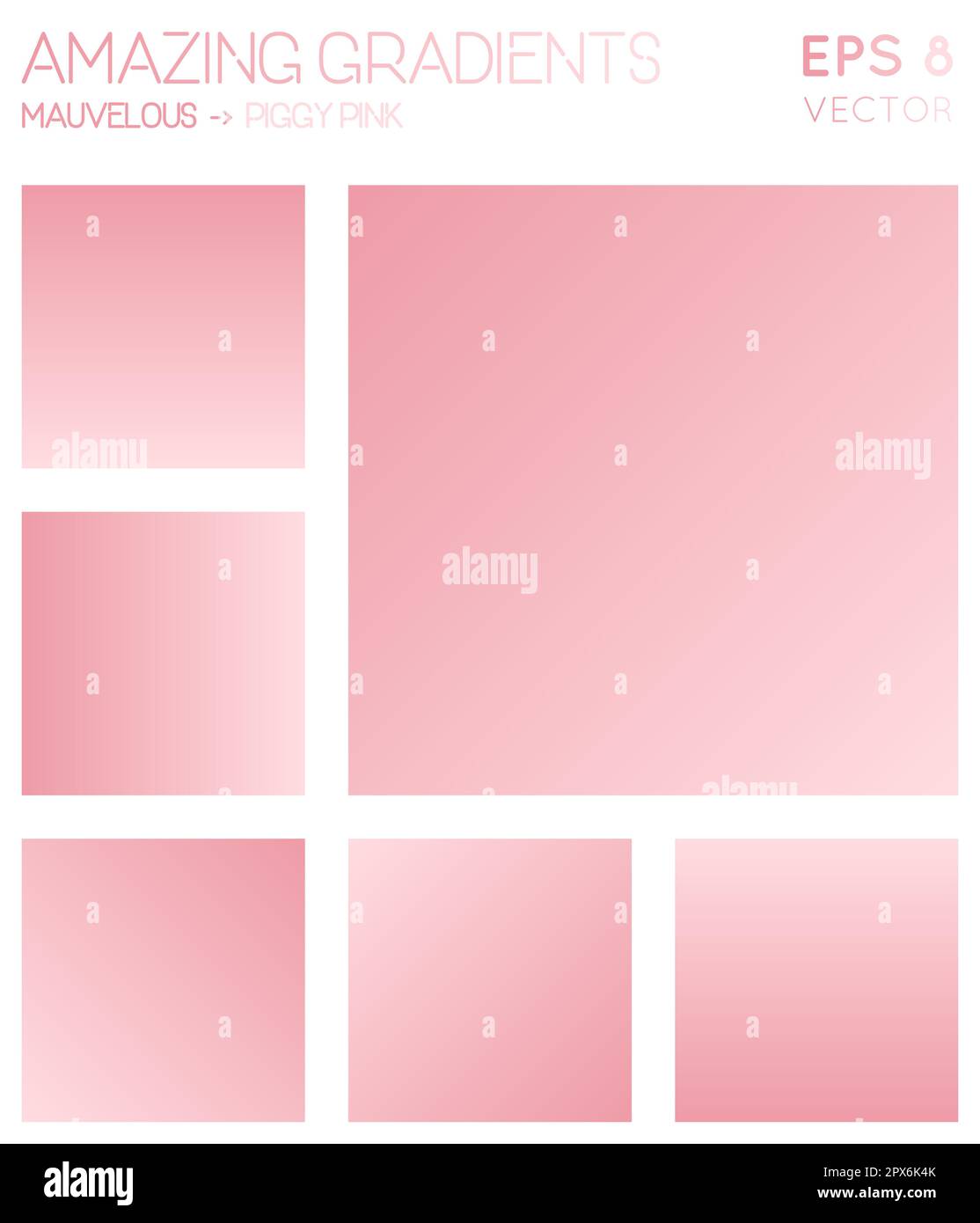 Colorful gradients in mauvelous, piggy pink color tones. Admirable ...