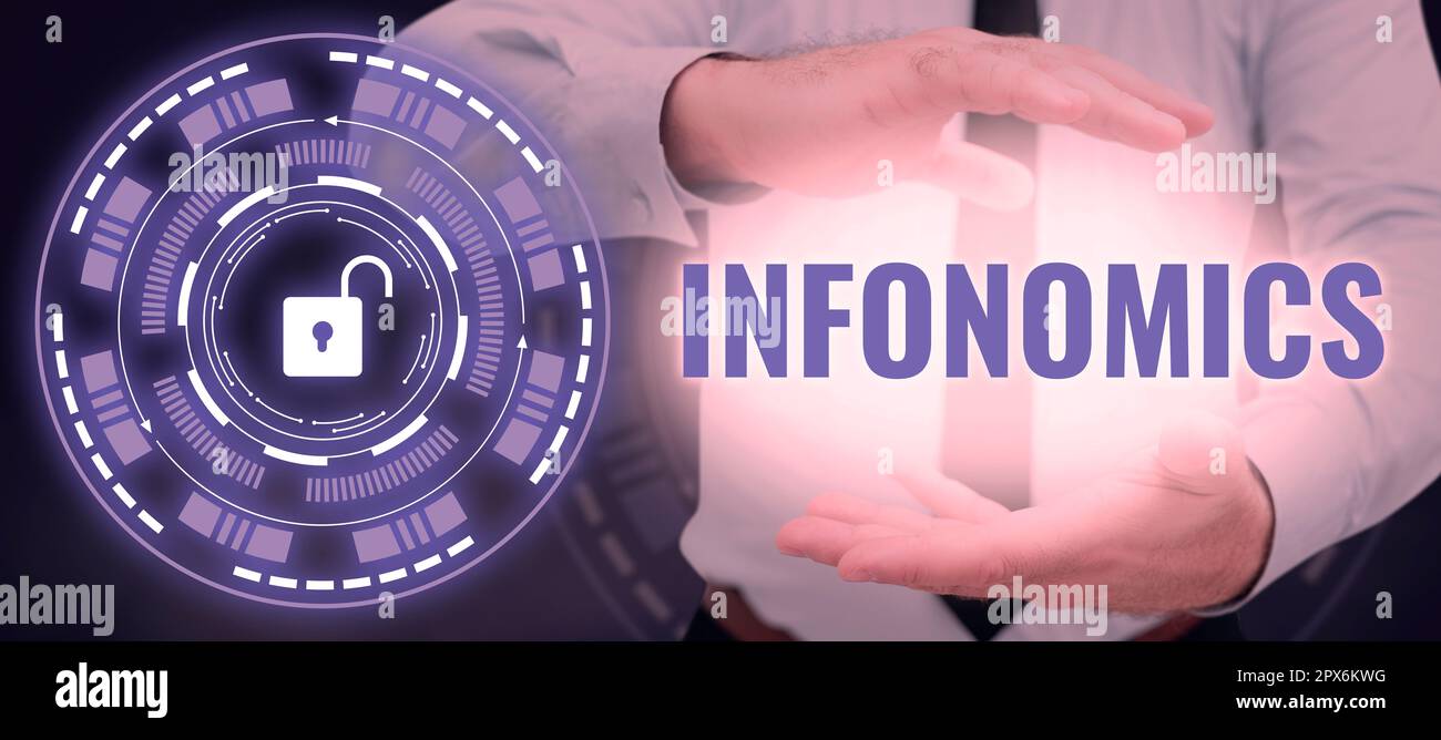 Text caption presenting Infonomics, Word for visual image used to ...