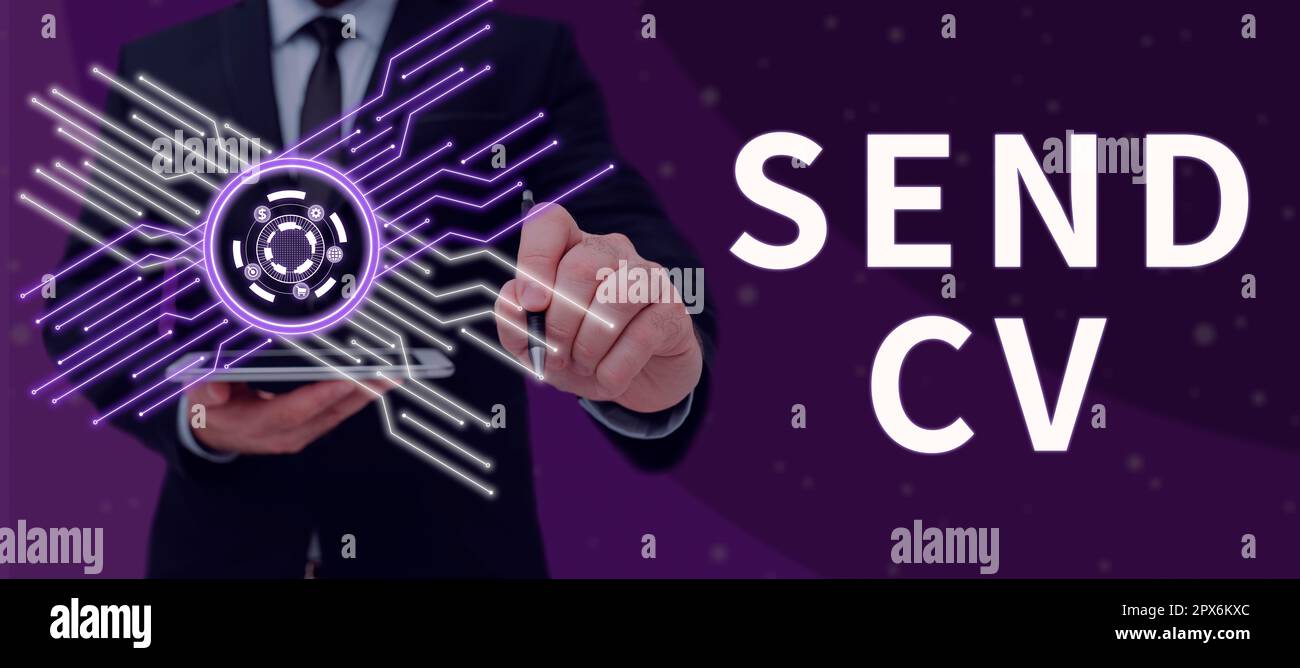 Inspiration showing sign Send Cv, Word for Give resume curriculum vitae ...