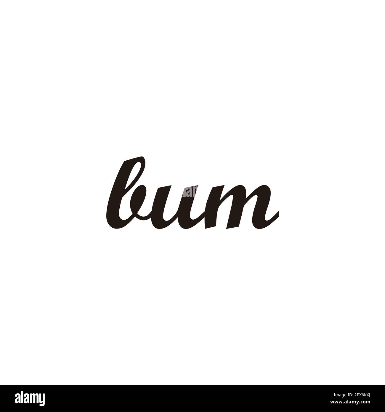 Letter bum connect geometric symbol simple logo vector Stock Vector ...