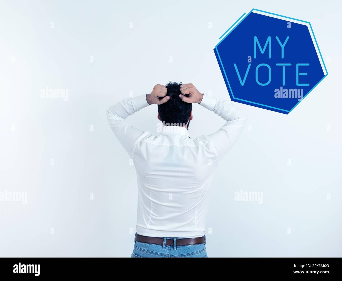 Sign displaying My Vote, Concept meaning the act of showing your choice ...