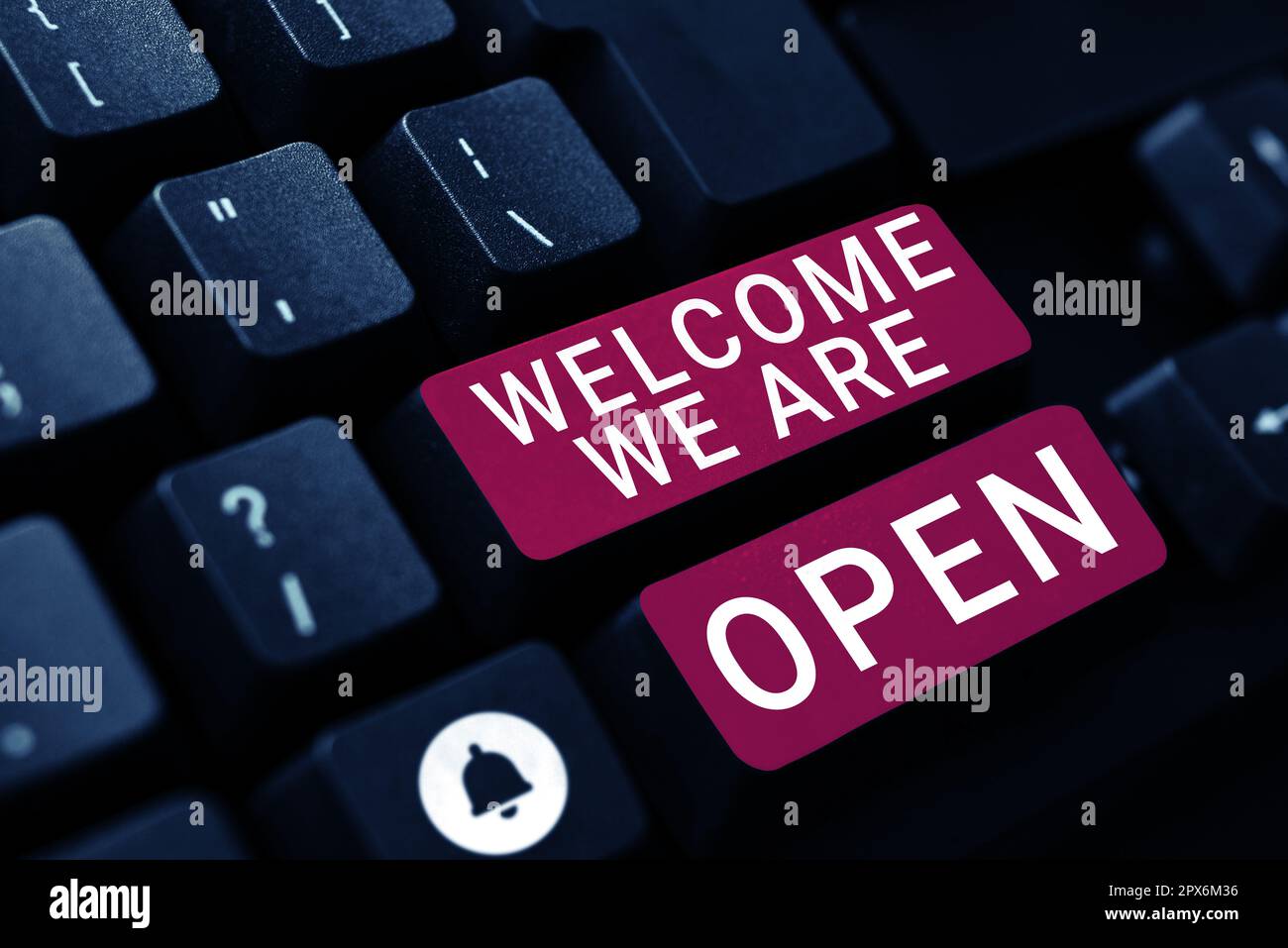 Sign displaying Welcome We Are Open, Business overview Greeting making ...