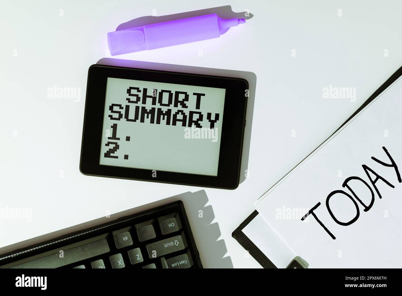Sign displaying Short Summary, Concept meaning Brief statement of main ... Sign displaying Short Summary, Concept meaning Brief statement of main ...